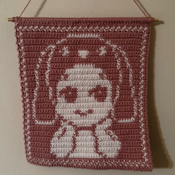 Handmade | Wall Decor | Sonny Angel Crochet Tapestry Lop Ear Rabbit ...